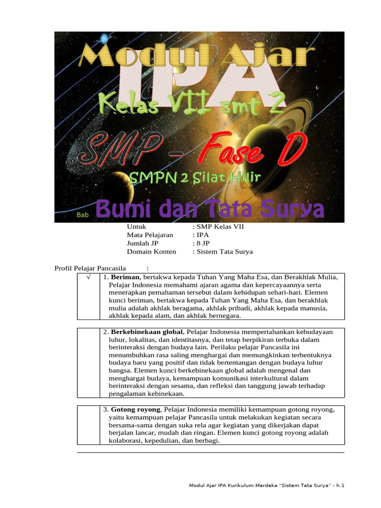 Modul IPA: Sistem Tata Surya | PDF