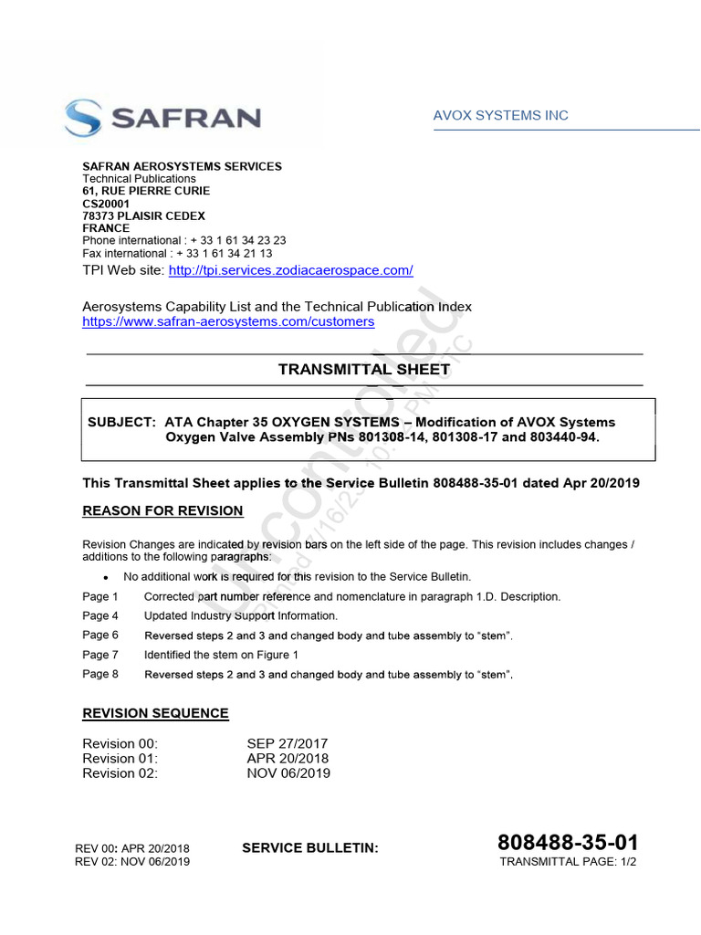 Oxygen Systems Bulletin Update | PDF