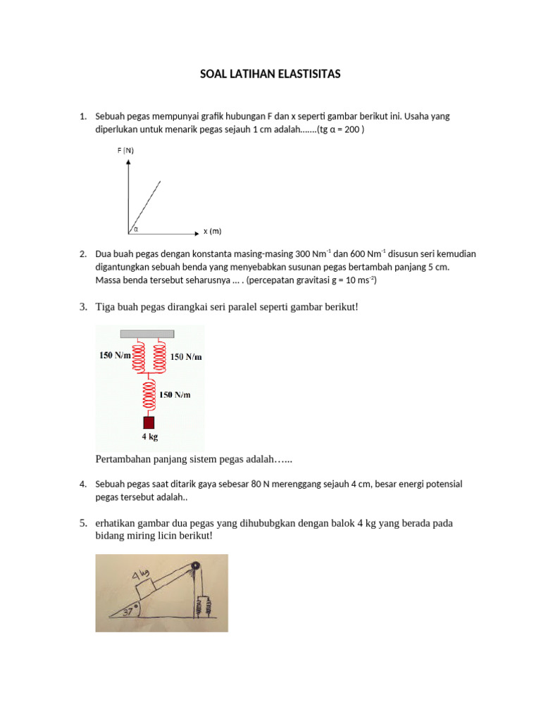 Soal Latihan Elastisitas | PDF | Metode & Bahan Ajar | Sains & Matematika