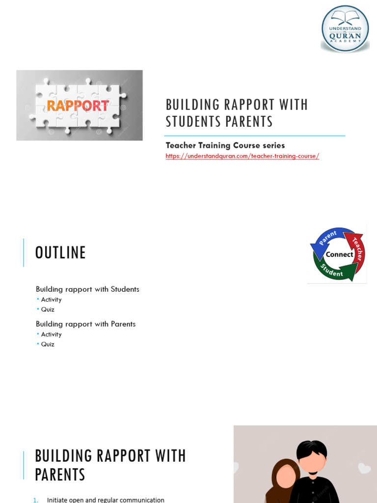 Building Rapport with Parents and Students | PDF | Empathy | Teachers