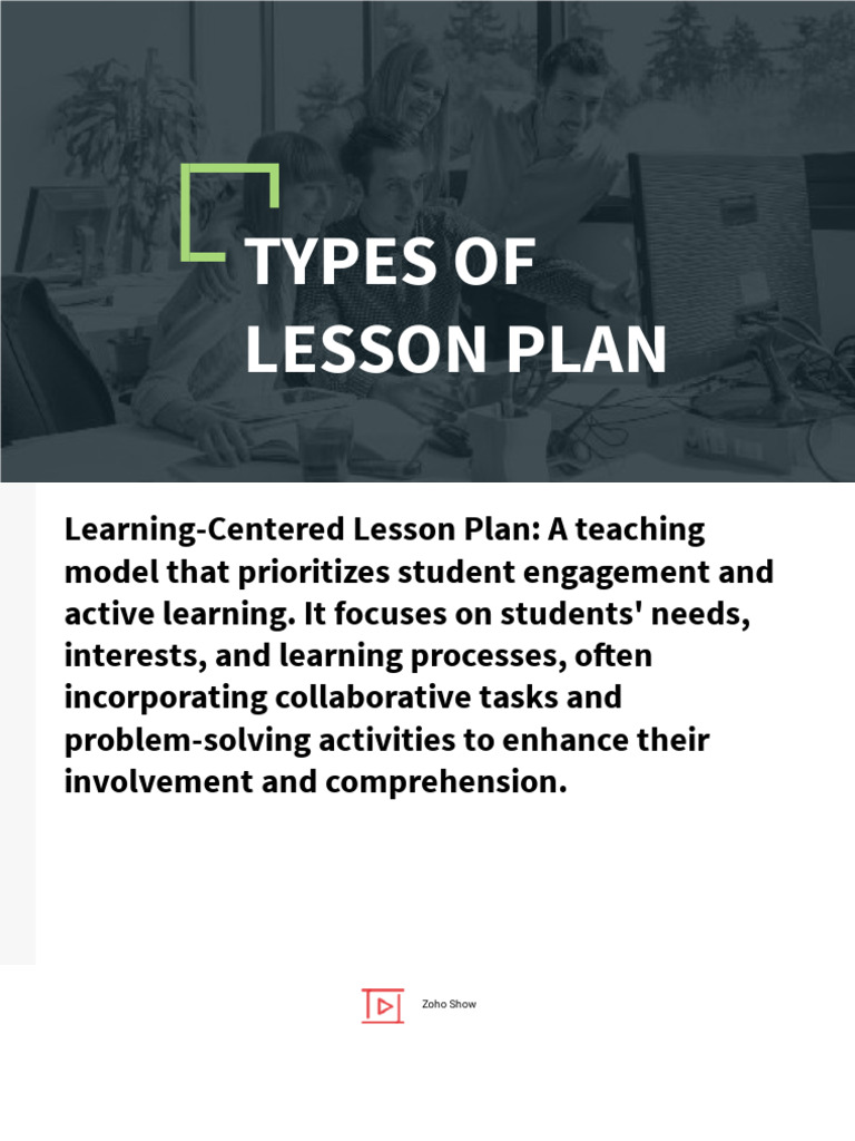Learning Centered Lesson Plan | PDF | Career & Growth | Business