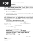 Special Power of Attorney Sample | PDF | Partnership | Power Of Attorney