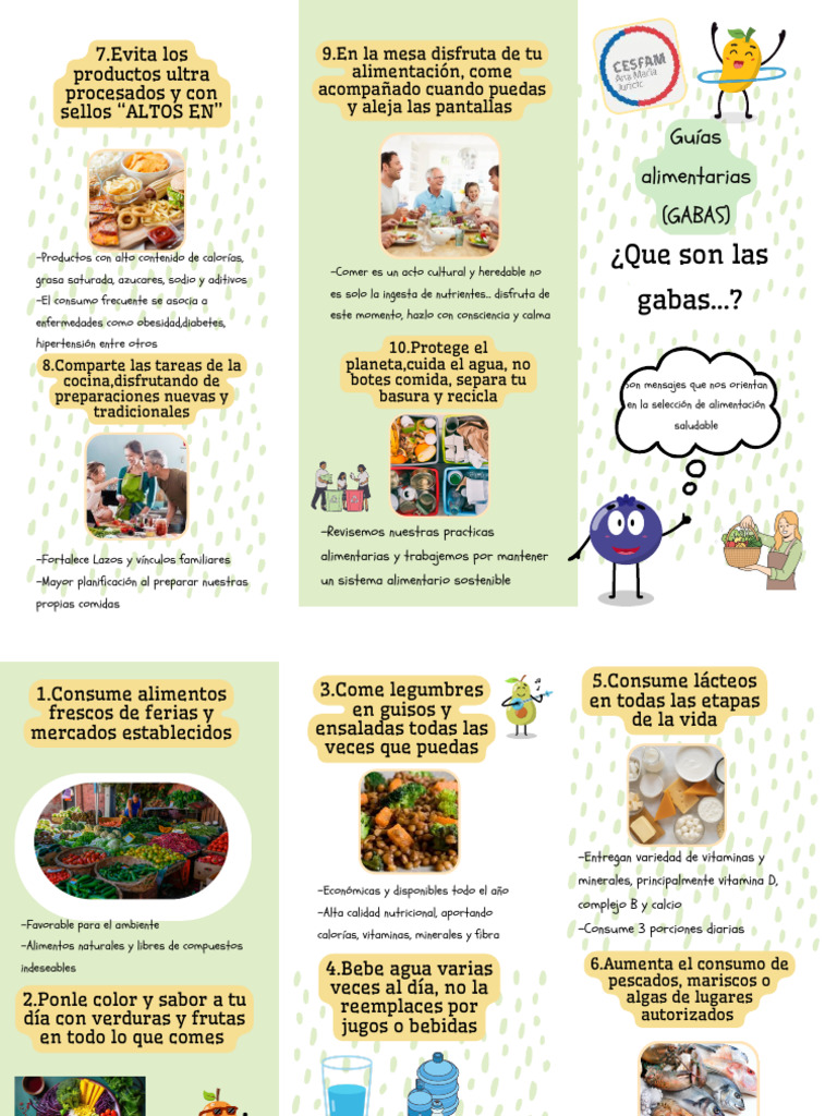 Tríptico Gabas | PDF | Alimentos | Nutrición