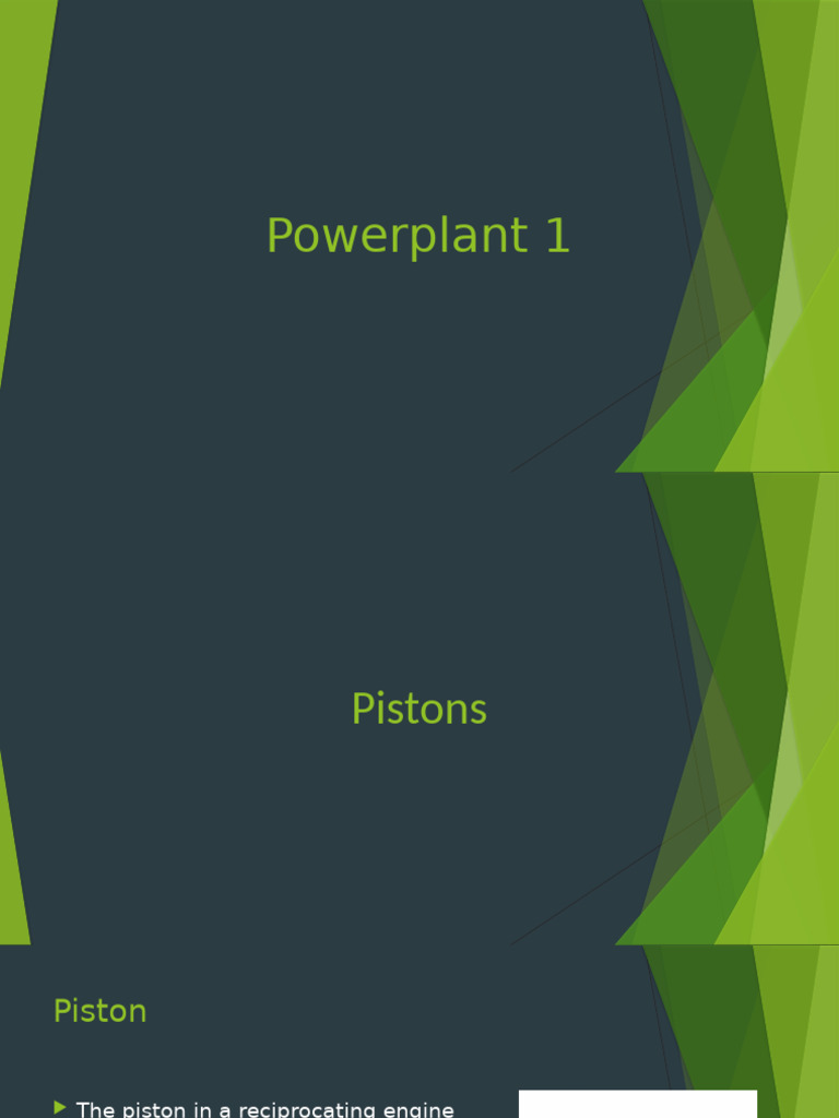 POWERPLANT1-PPT-5-PISTONS | PDF | Piston | Internal Combustion Engine