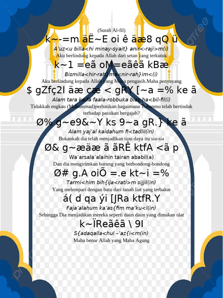 Latihan Surah Al Fil Mapsi 2024 Aghisna | PDF