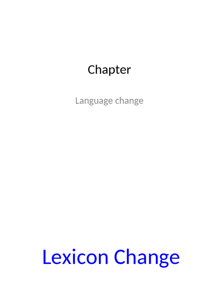 Chapter language change | PDF | Acronym | Word
