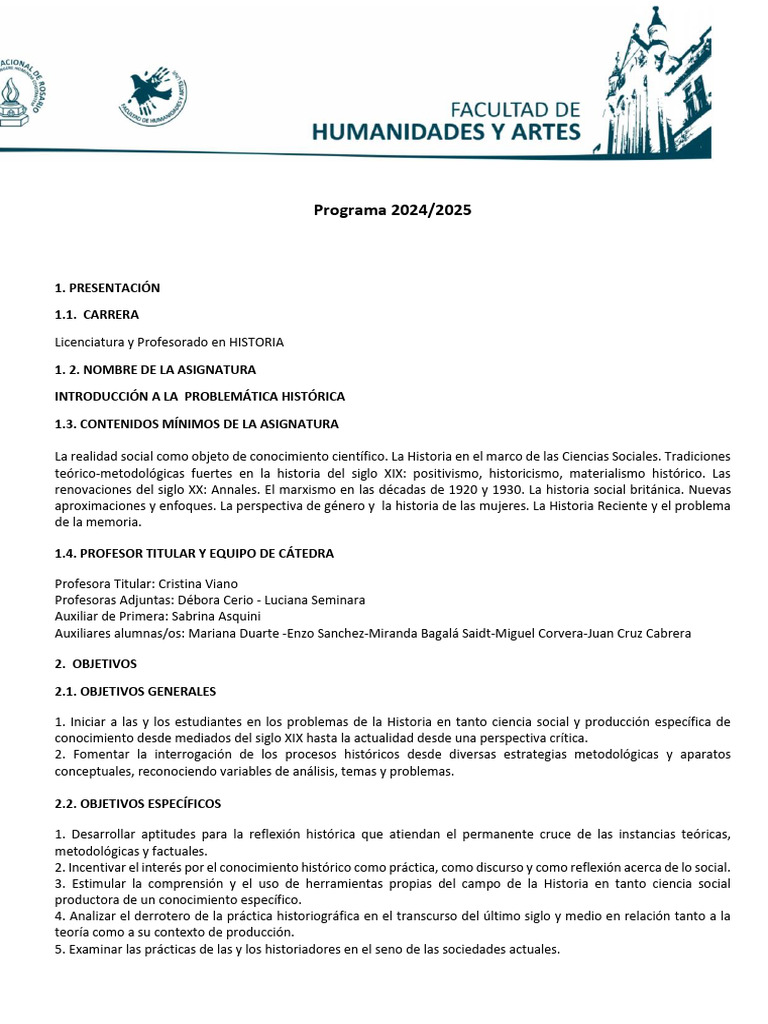 Programa Iph 2024 2025 | PDF | Friedrich Engels | Karl Marx