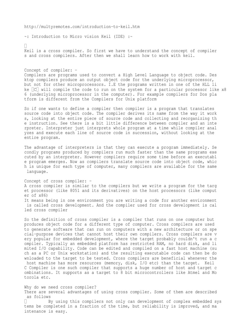 Keil Intro Download Free Pdf C Programming Language Compiler