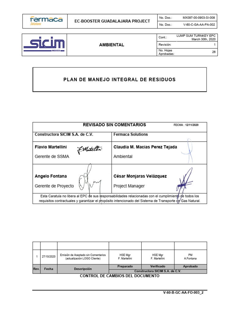 Plan de Manejo Integral de Residuos | PDF | Residuos | Reciclaje