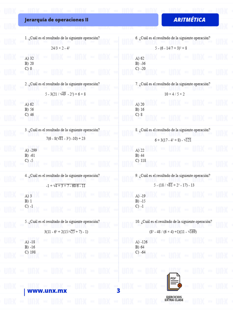 4.2 Jerarquía de Operaciones II | PDF | Métodos y materiales de enseñanza
