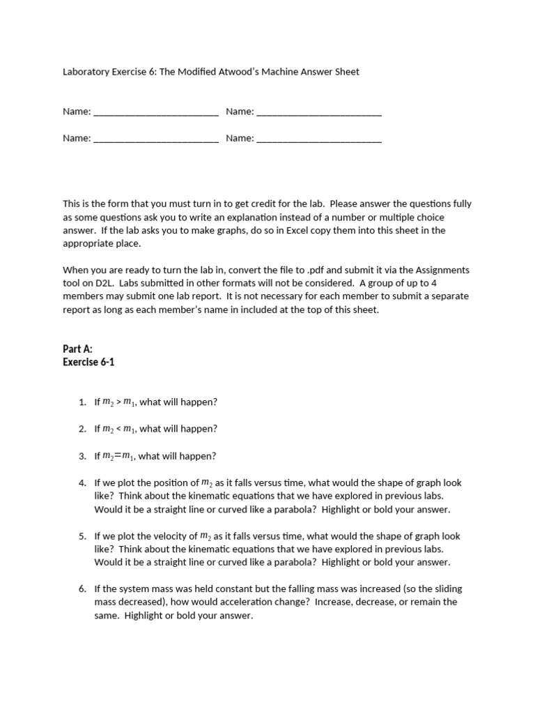 Lab 6 Answer Sheet | PDF | Teaching Methods & Materials