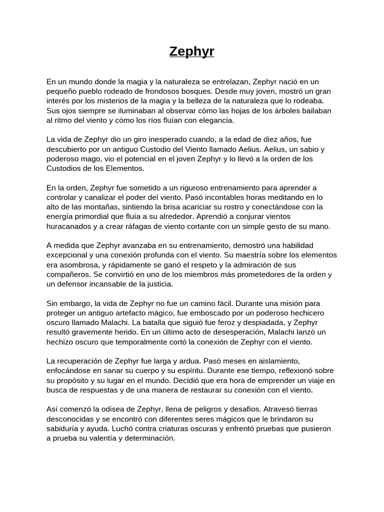 Zephyr | PDF