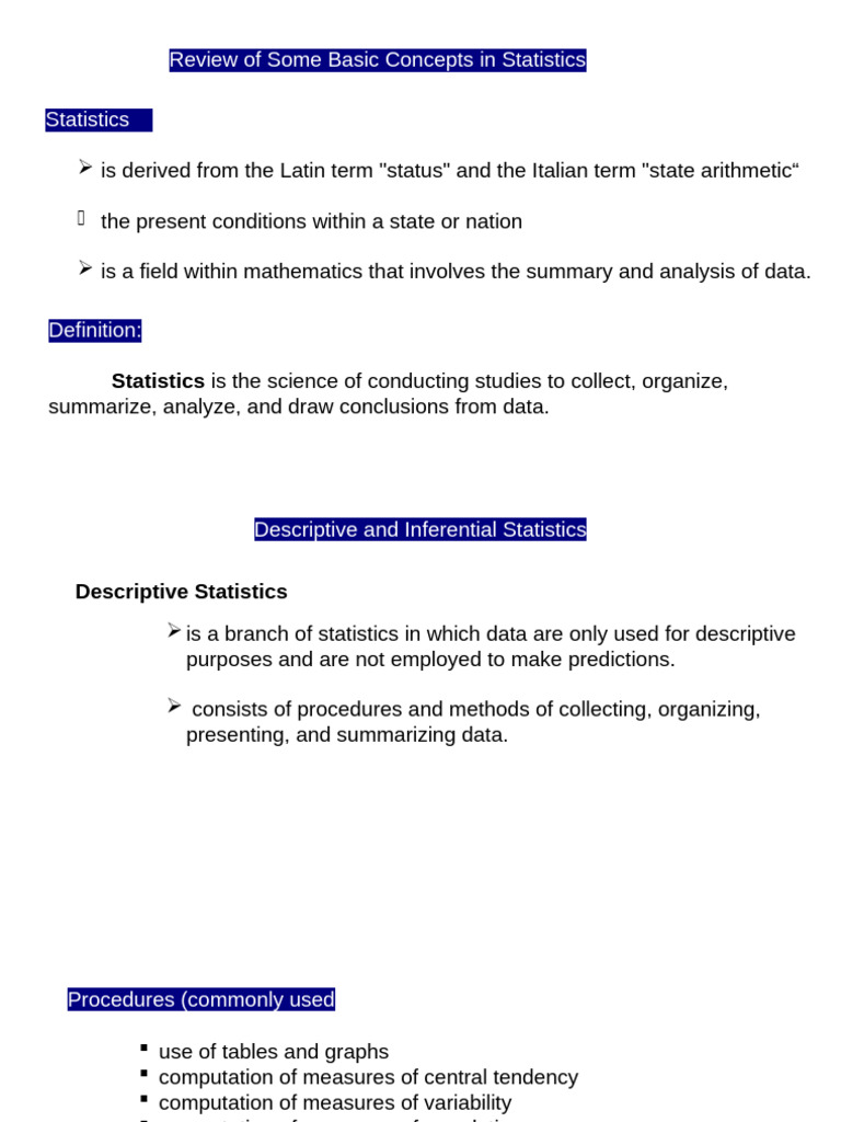 Statistics Lecture 1 | PDF | Statistics | Standard Deviation