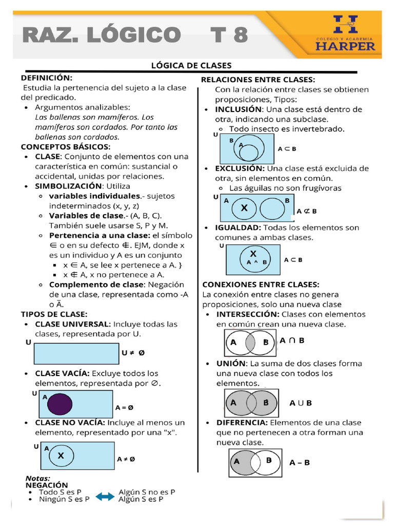 8 Raz. Log - Lógica de Clases | PDF