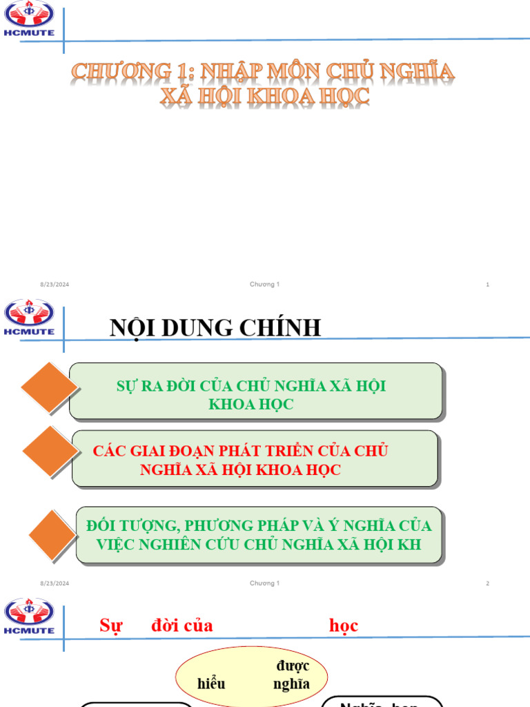 CNXH Chương 1 | PDF