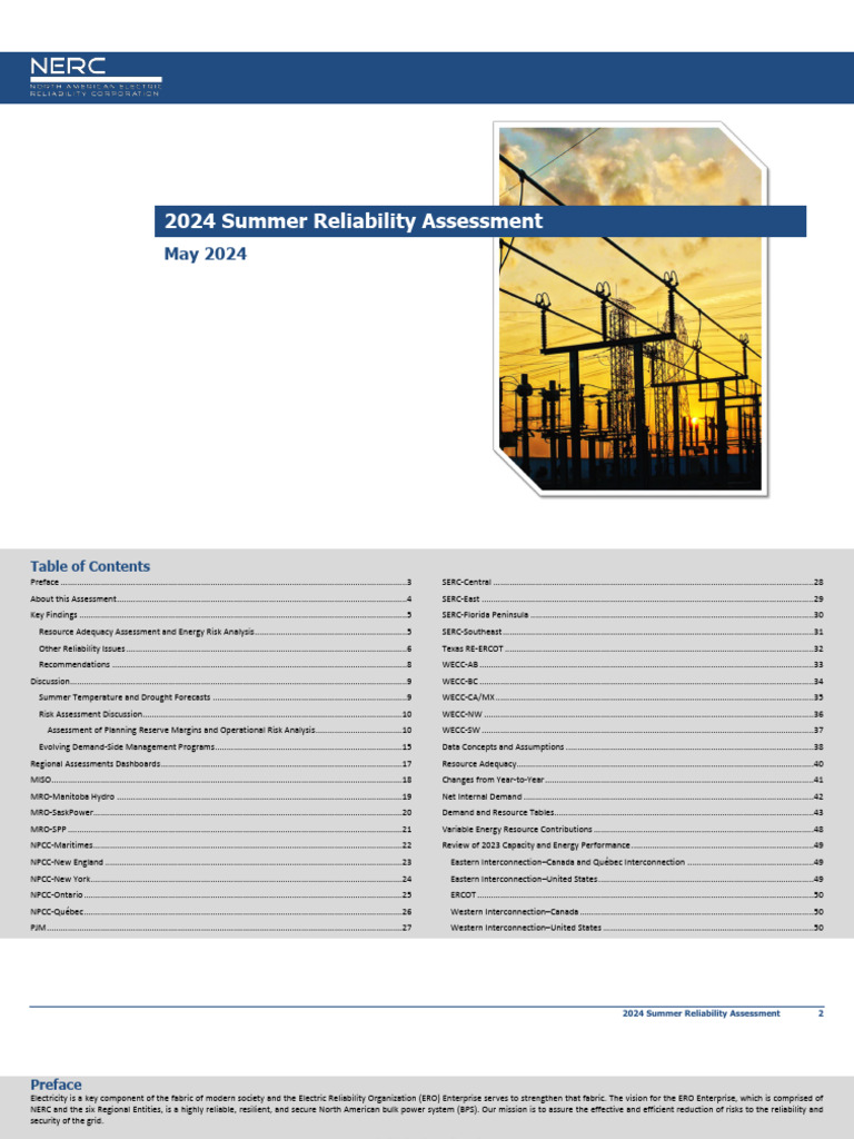 NERC_SRA_2024 | PDF | Electrical Grid | Photovoltaic System