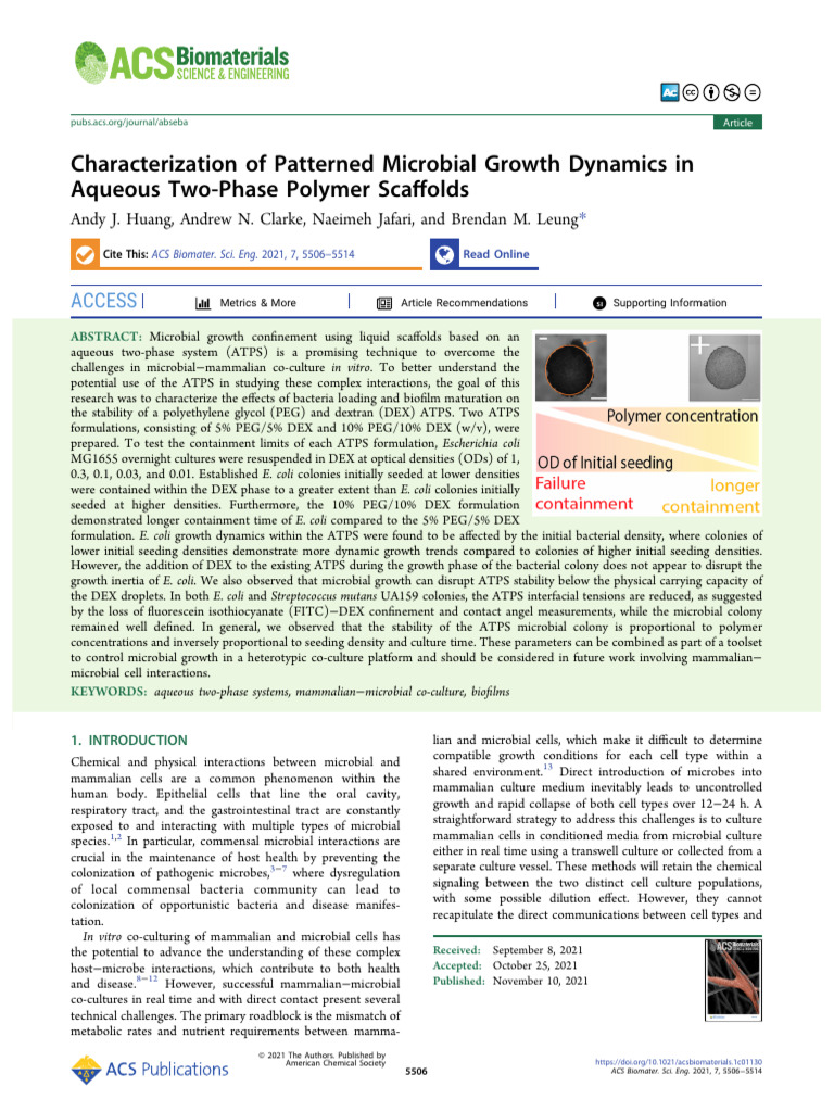 Huang Et Al 2021 Characterization of Patterned Microbial Growth ...