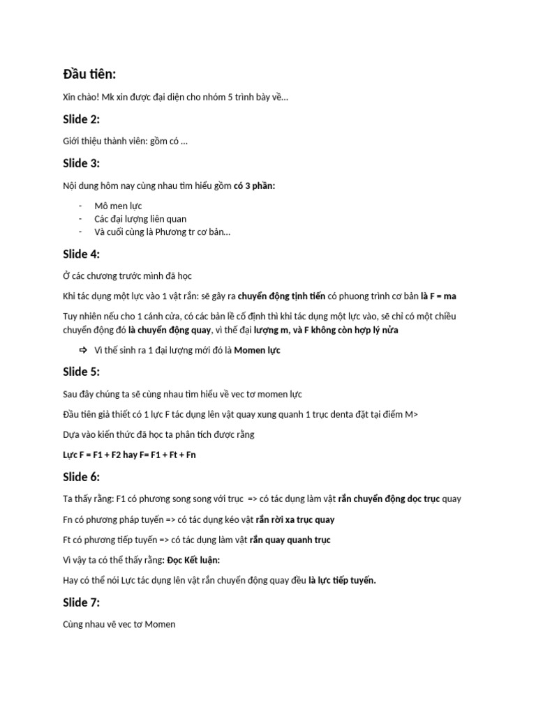 Thuyết trình | PDF