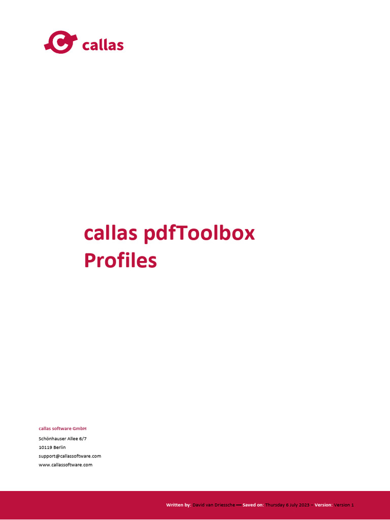 callas pdfToolbox Profiles Overview | PDF | Software Engineering | Computing