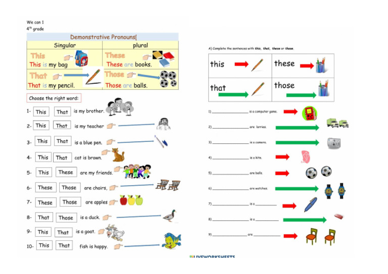 Demonstrative This-That-These-Those | PDF