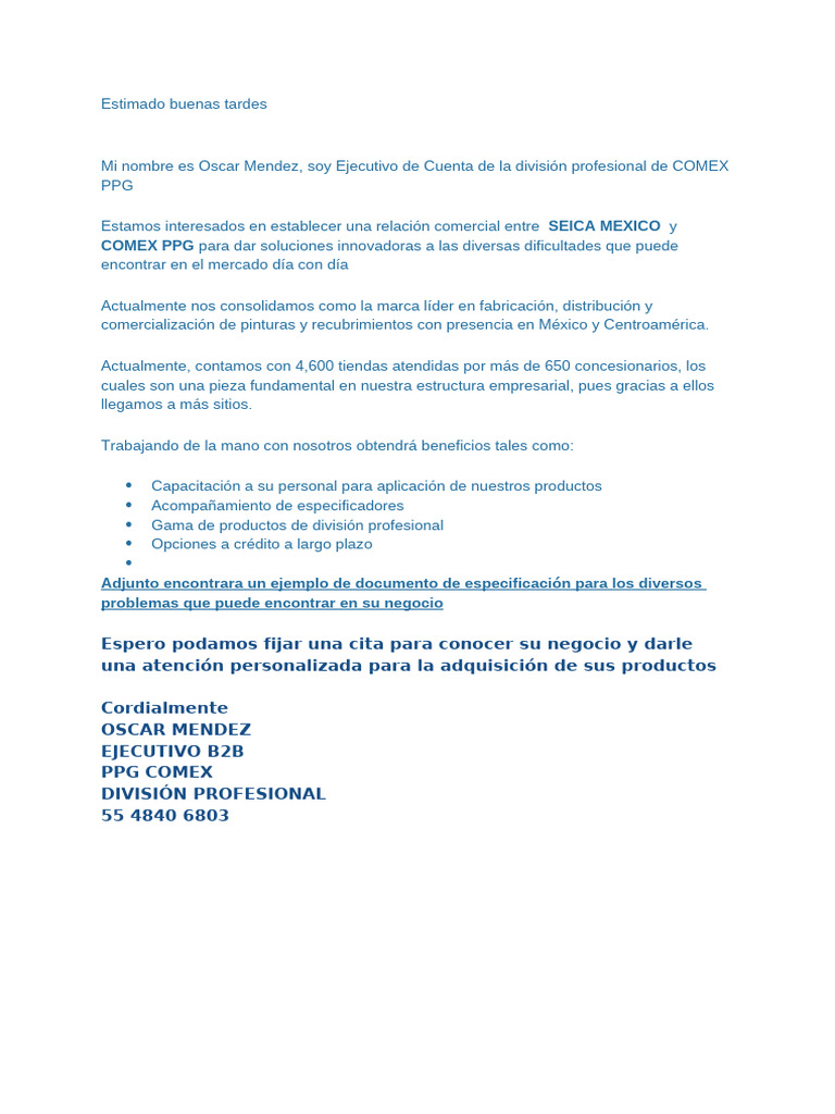 Estimado Buenas Tardes | PDF