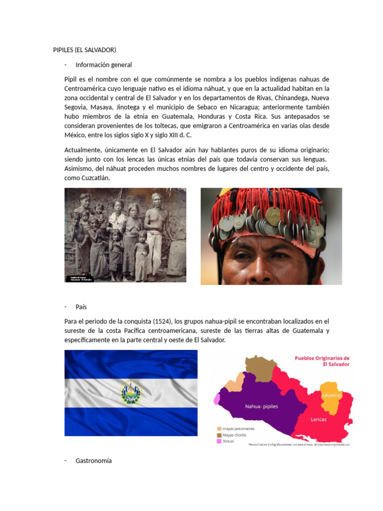 Cultura y Tradiciones de los Pipiles | PDF | Cultura de las Americas ...