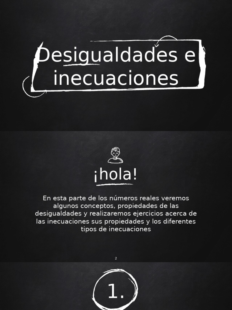 PRESENTACIÒN DESIGUALDADES | PDF | Desigualdad (Matemáticas) | Álgebra abstracta