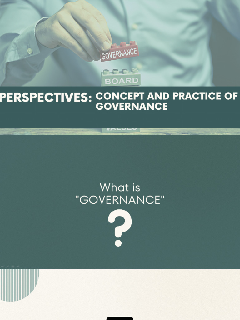 Concepts and Practice of Governance - Villanueva | PDF | Governance | Institution