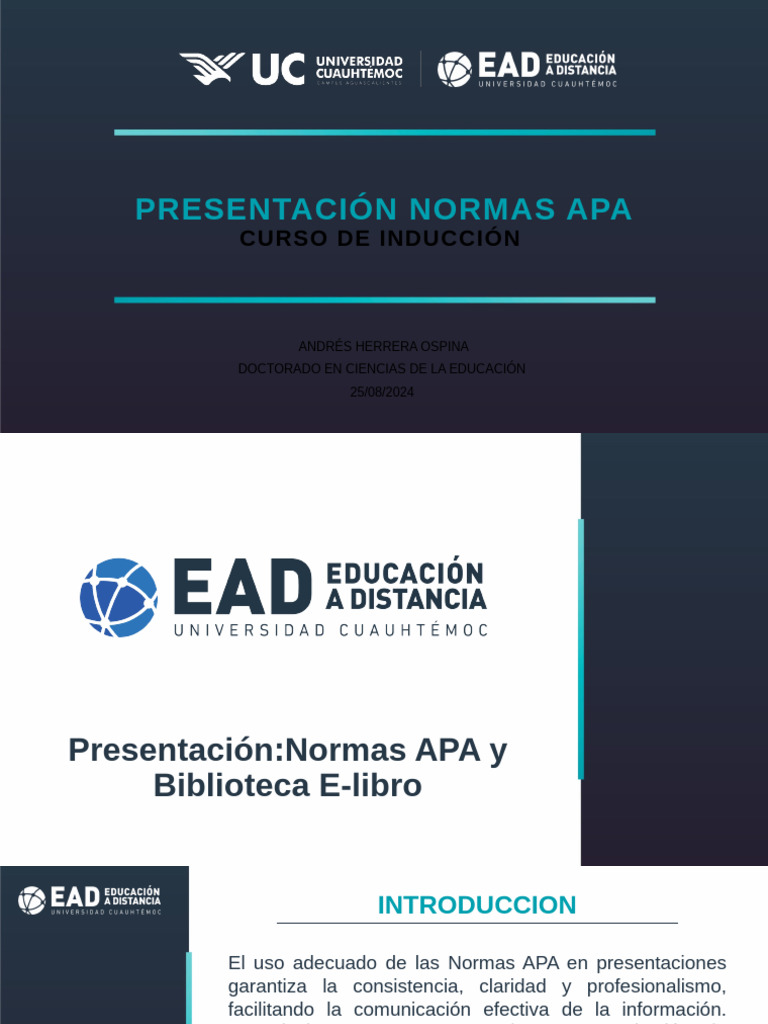 Presentacion Normas Apa | PDF | Estilo apa | Citación