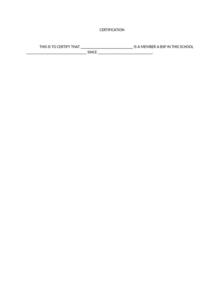 Certification of BSP | PDF | Career & Growth