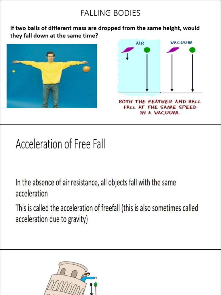 Understanding Falling Bodies and Forces | PDF