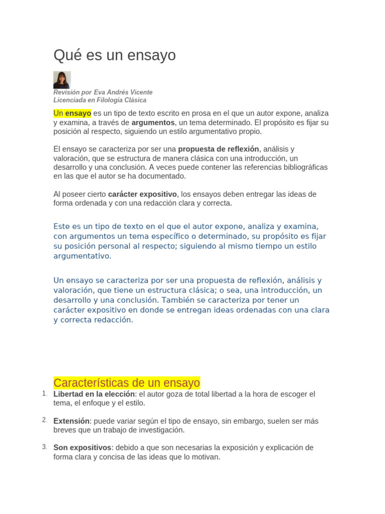 Qué Es Un Ensayo | PDF | Ensayos | Comunicación humana