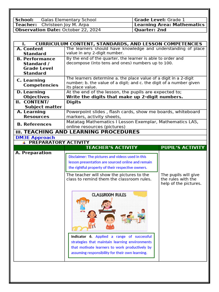 ARPA -COT 2 | PDF | Teachers | Learning