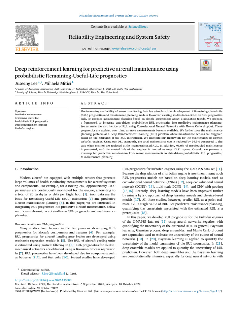 DRL Framework for Aircraft Maintenance | PDF | Applied Mathematics ...