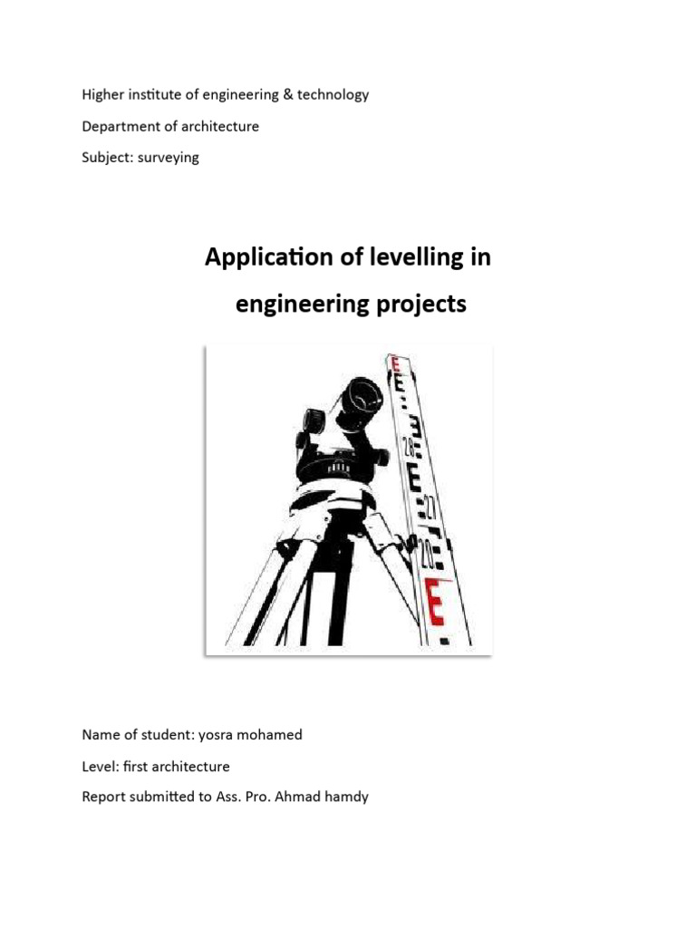 Application of Levelling (Yosra) PDF | PDF | Teaching Methods ...