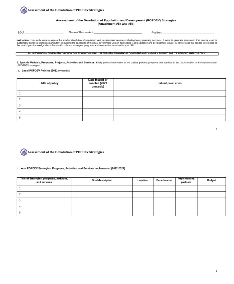 5 - Policies and Strategies - Assessment of The Devolution of The ...