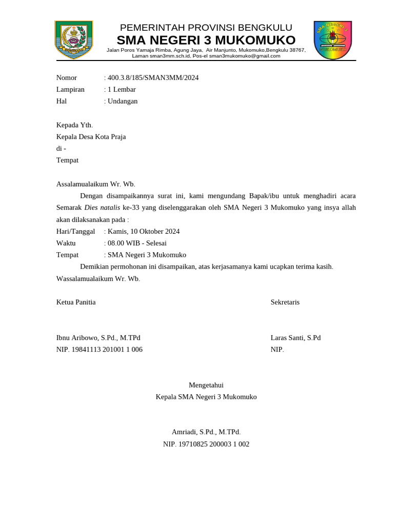 Undangan Tamu Kota Praja | PDF | Sains & Matematika