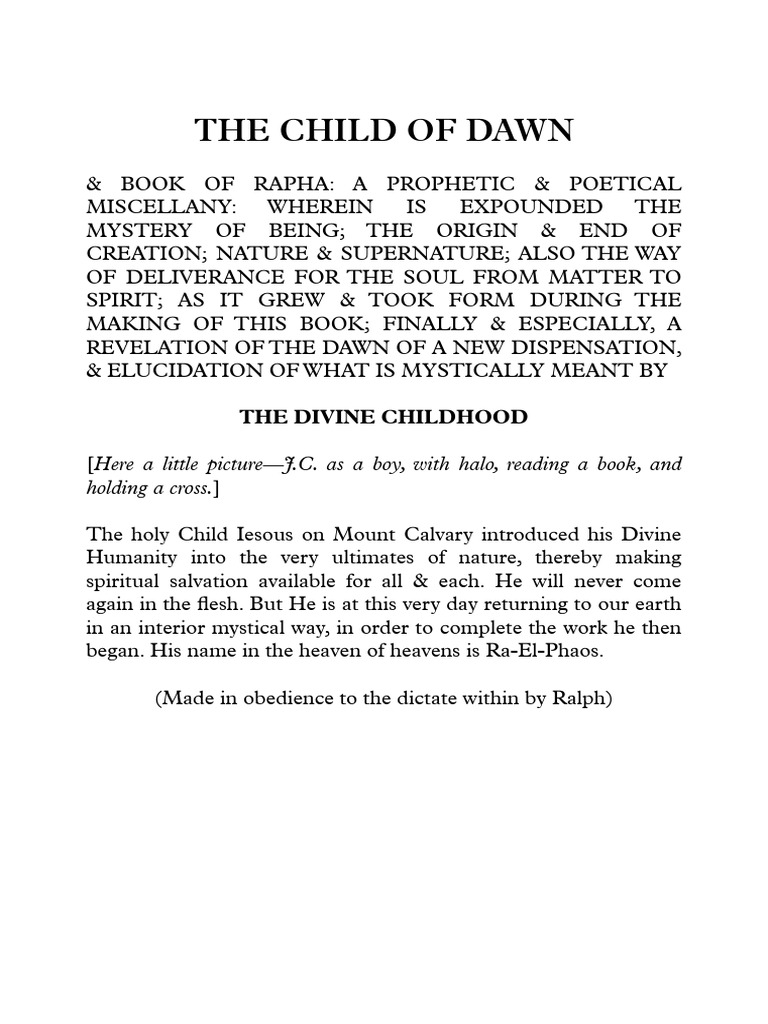 Chubb.Child.Dawn | PDF | Trinity | Biblical Magi