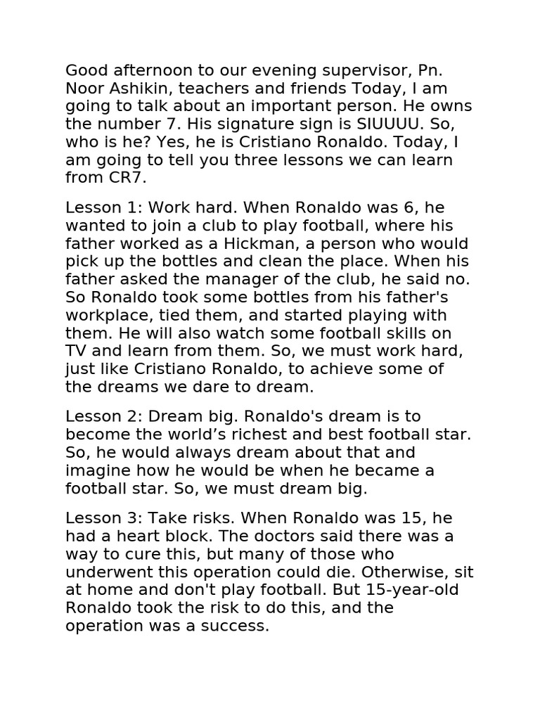 What We Can Learn From cr7 | PDF | Career & Growth