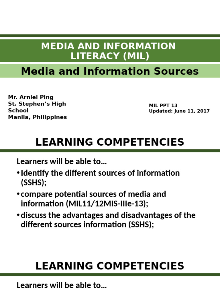 Understanding Media and Information Sources | PDF | Information | Libraries