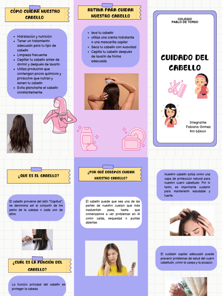 Tríptico Sobre Cuidado Del Cabello | PDF | Pelo | Sistema tegumentario