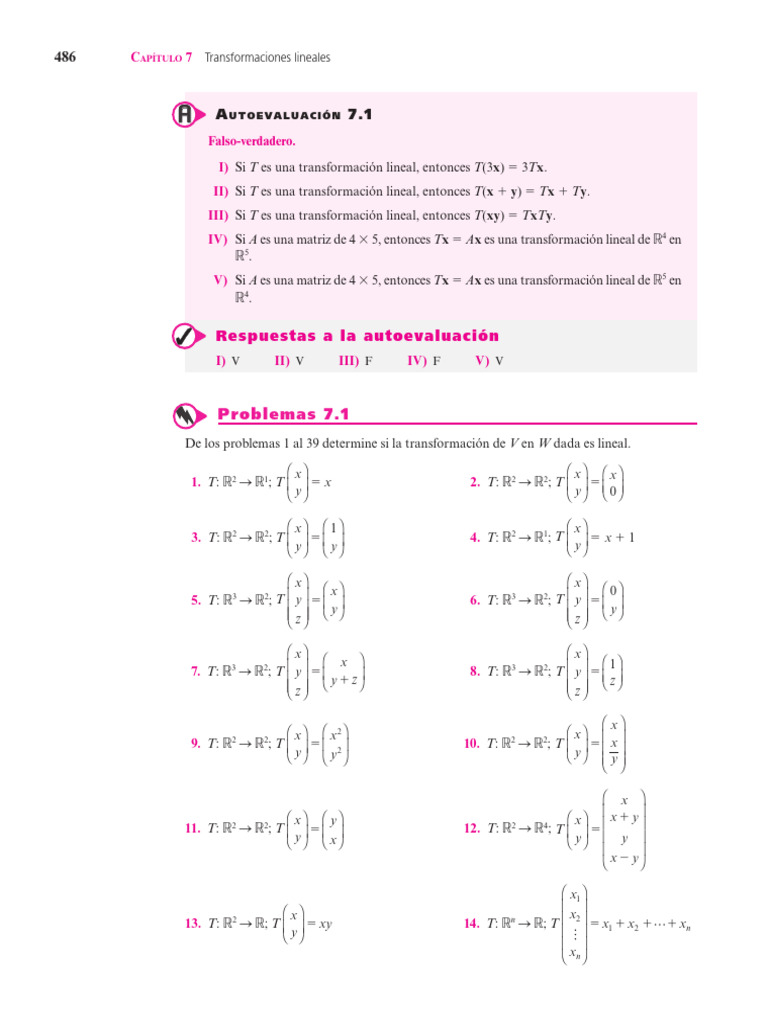 Transformaciones Lineales. | PDF | Espacio vectorial | Vector Euclidiano