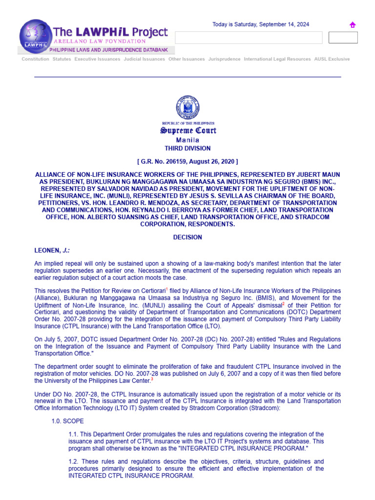 alliance | PDF | Writ Of Prohibition | Jurisdiction