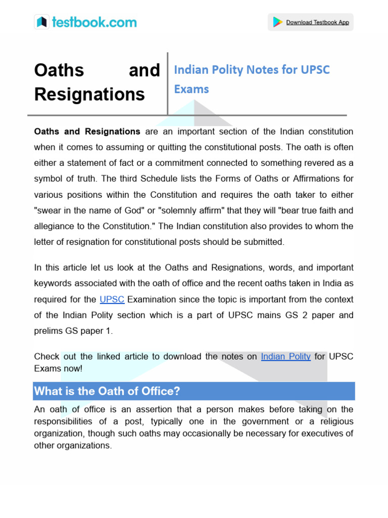 oaths-and-resignations-1d73cb1b | PDF | Oath Of Office | Public Law