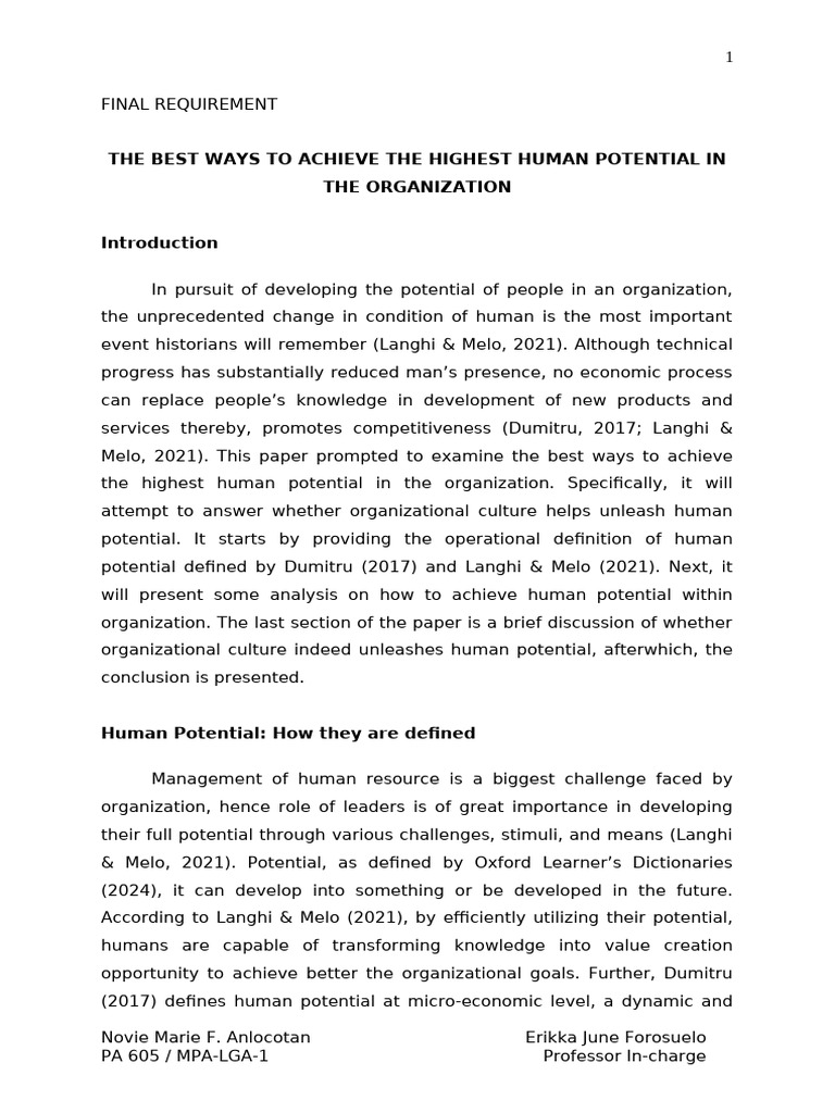 Maximize Human Potential at Work | PDF | Empowerment | Leadership