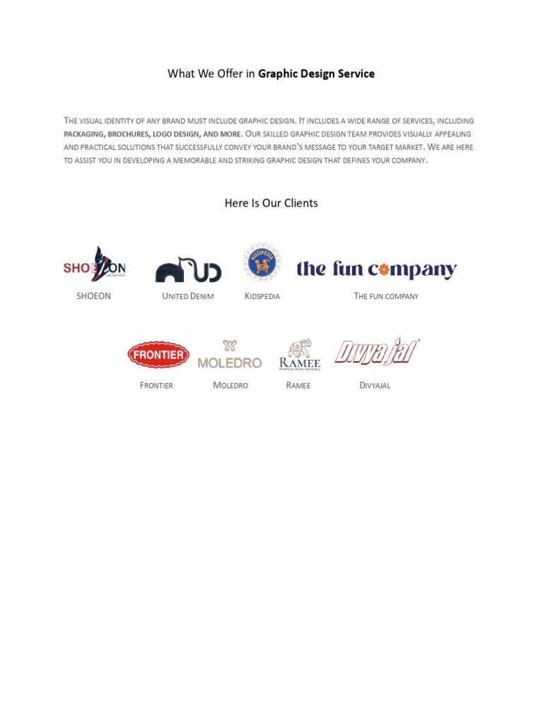 What We Offer in Graphic Design Service | PDF