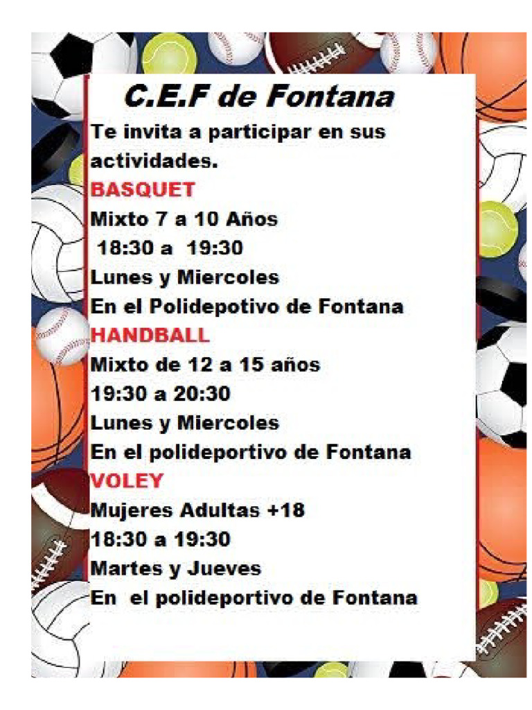 Cartel CEF FONTANA | PDF