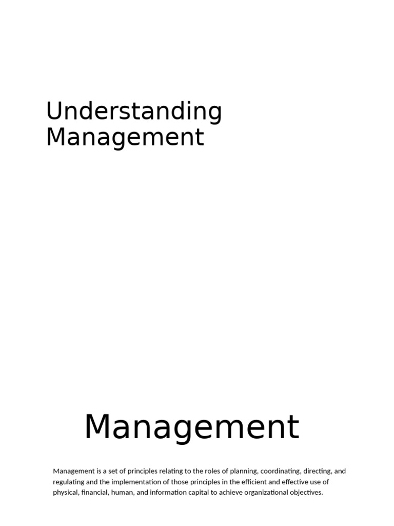 understanding-Management | PDF | Leadership | Strategic Planning