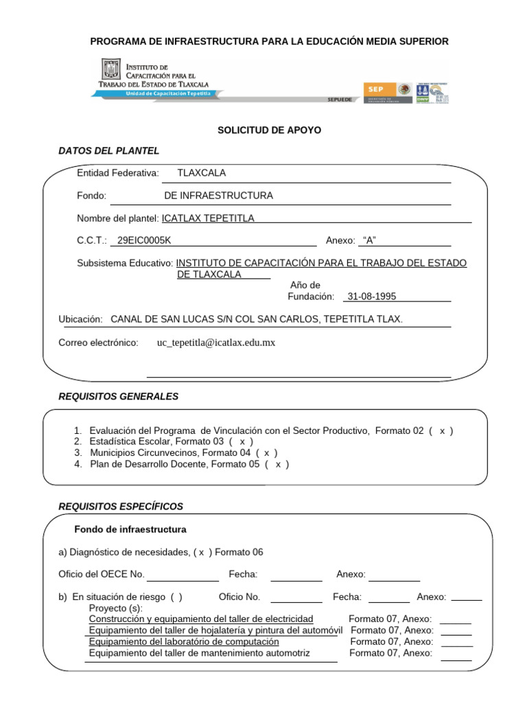 Formato 01 Solicitud | PDF