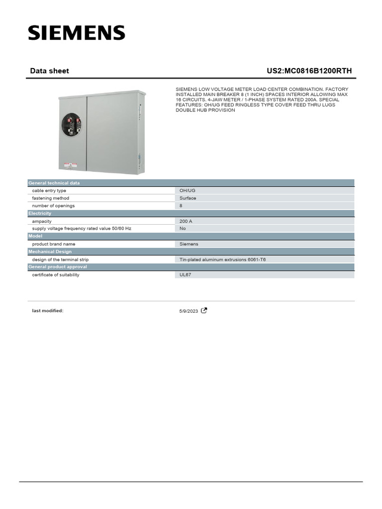 US2 MC0816B1200RTH Datasheet en | PDF
